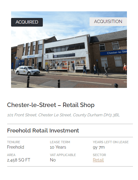 COMPLETED SALE – 101 Front Street, Chester Le Street, County Durham DH3 ...
