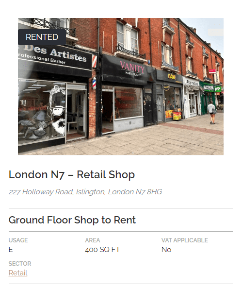 COMPLETED LEASE - 227 Holloway Road, Islington, London N7 8HG | Blue Alpine