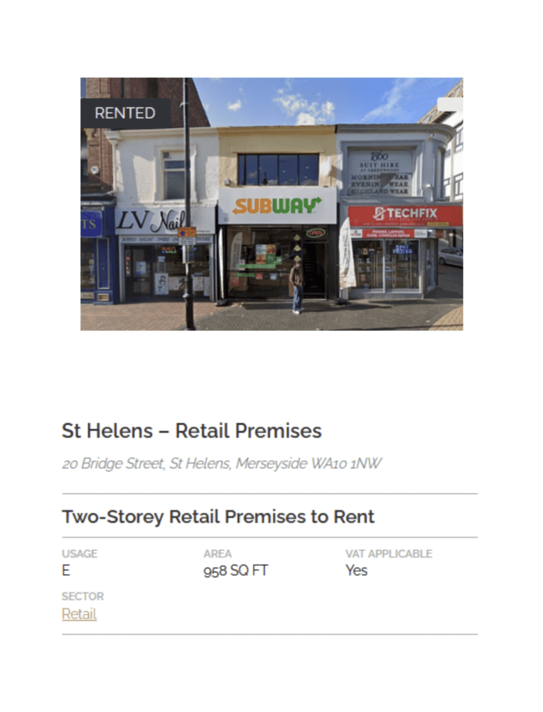 COMPLETED LEASE - 20 Bridge Street, St Helens, Merseyside WA10 1NW ...